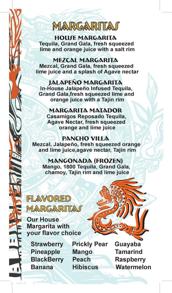 Our Menu – Fiesta Azteca