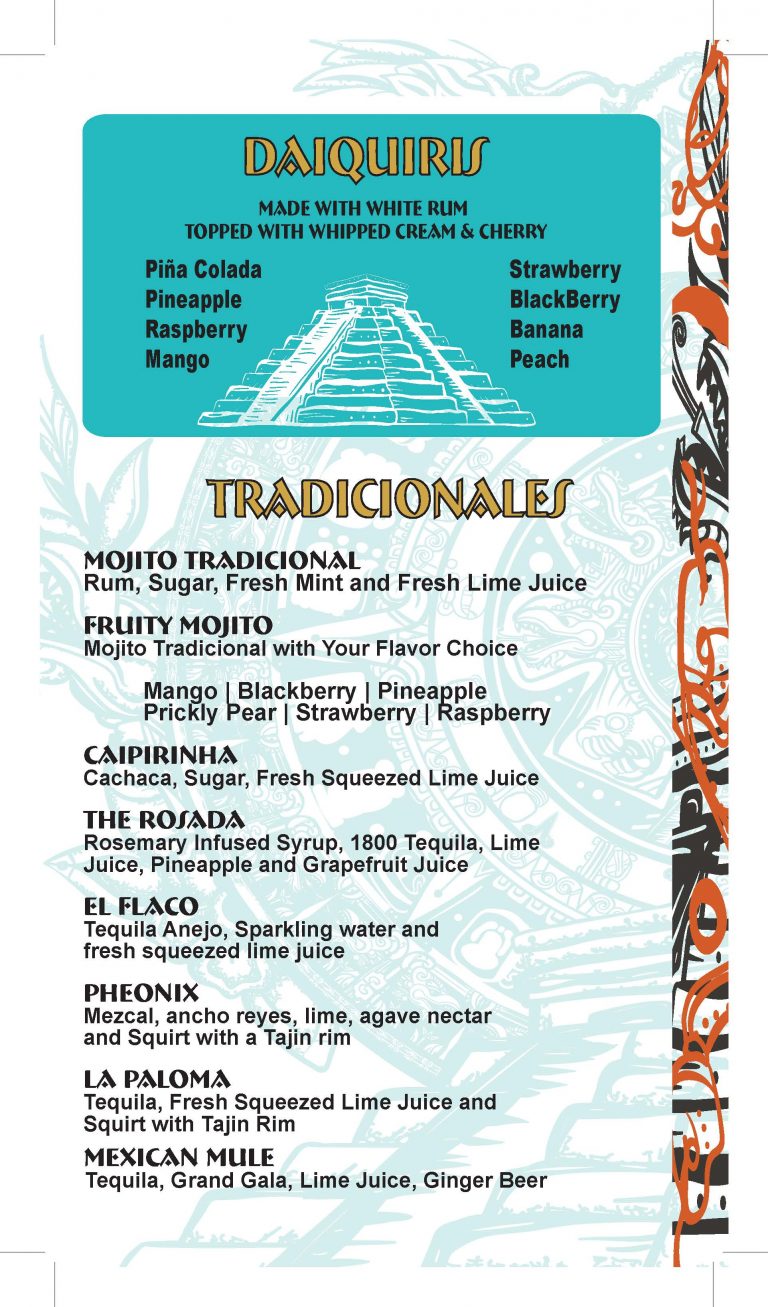 Our Menu – Fiesta Azteca